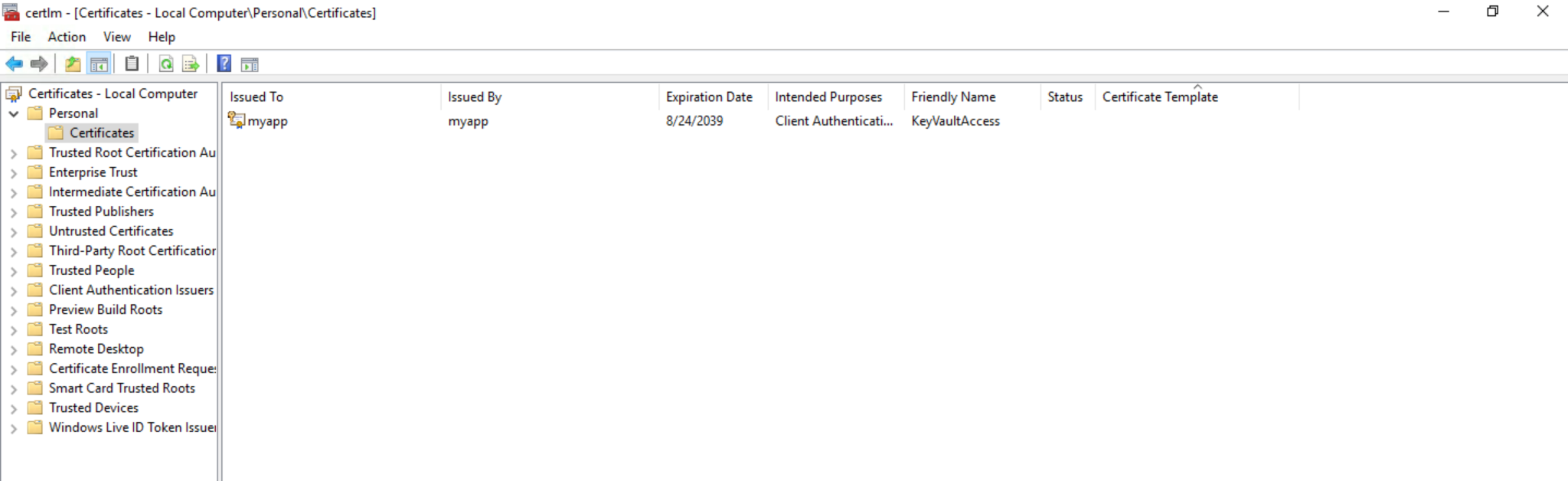 Access azure key vault from an ASP.NET core app on IIS using X.509 certificate – taithienbo
